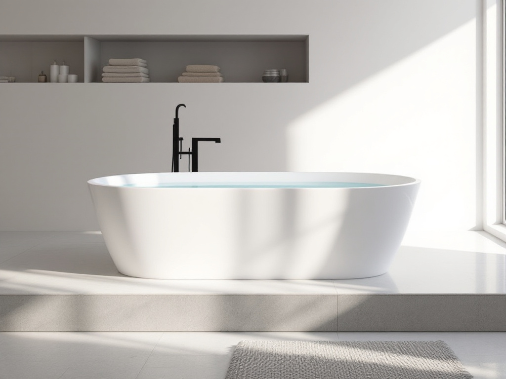 Eingelassene Badewanne im Podest » Stil & Funktionalität