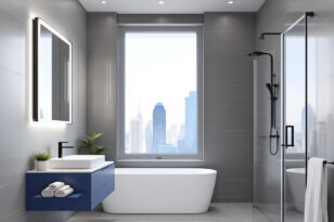 Badezimmer halbhoch gefliest » Inspirierende Bilder & Ideen