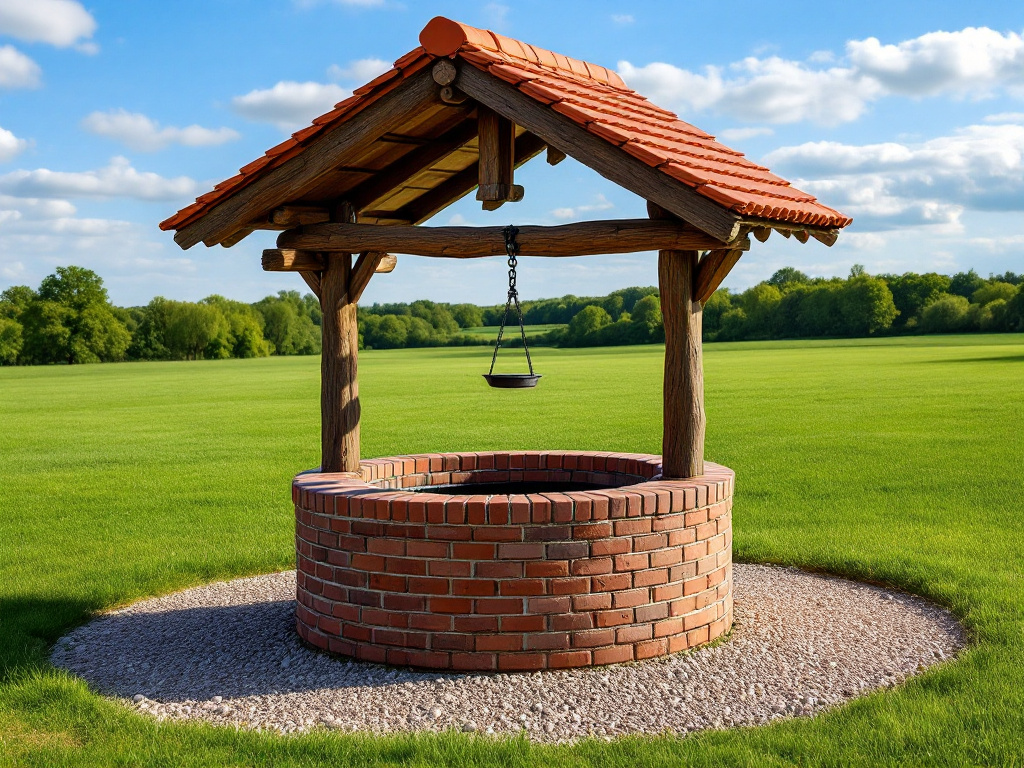Brunnen Mit Dach