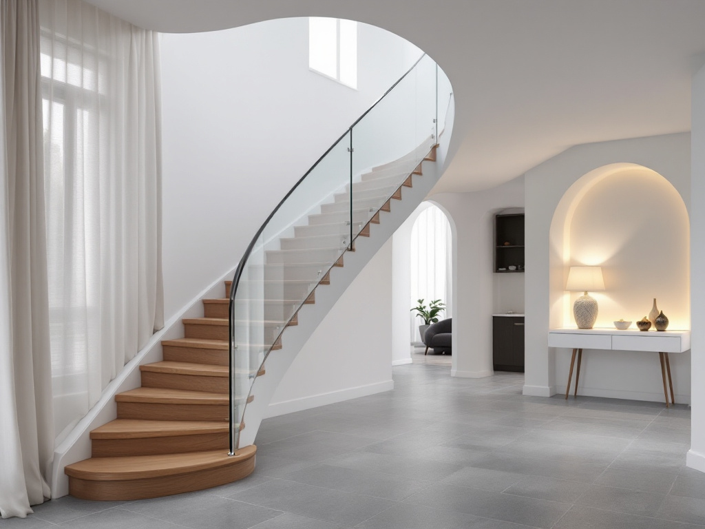 Offene Treppe mit Plexiglas sichern » Stilvolle Lösungen