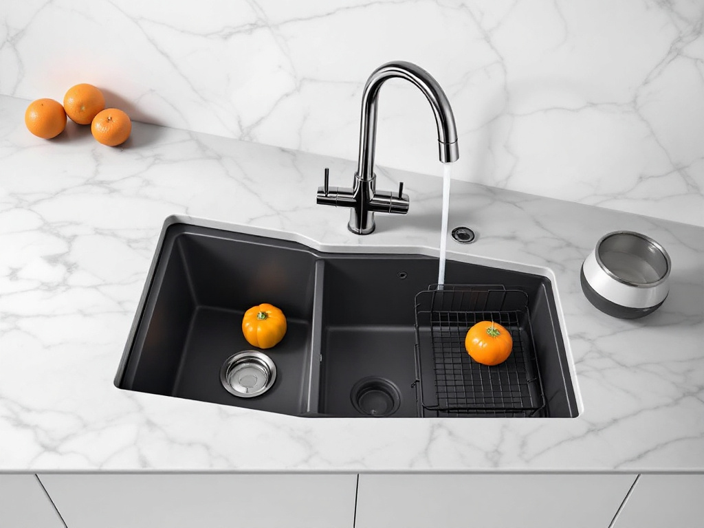 Spüle in Arbeitsplatte eingelassen » Funktion & Vorteile