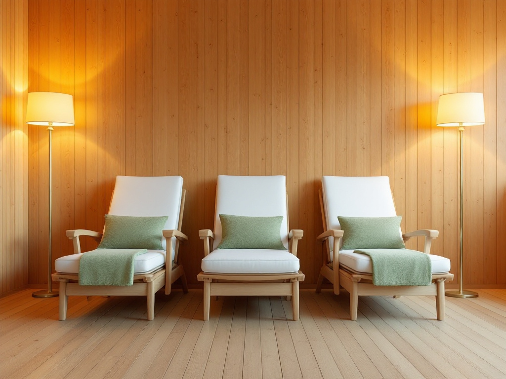 Wandgestaltung im Ruheraum der Sauna » Ideen & Tipps